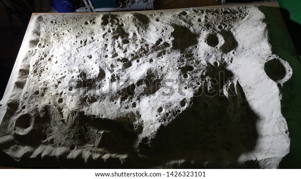 Miniature Scale Model Moon Surface Craters Stock Photo 1426323101 ...