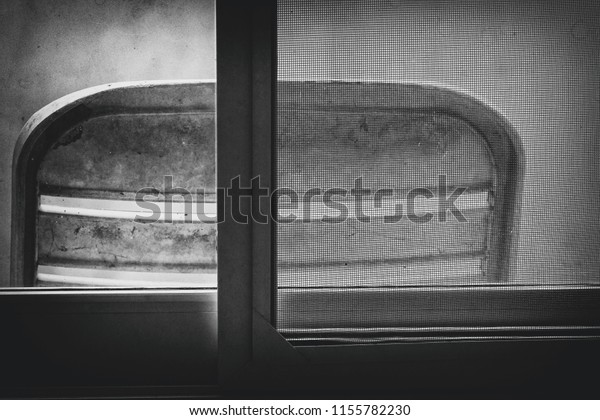 Minimal Image Windowinside View Sliding Window Stock Photo 1155782230 ...