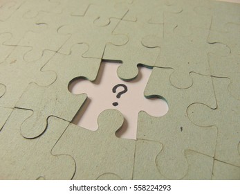 Missing Piece Puzzle Question Mark Stock Photo (Edit Now) 558224293