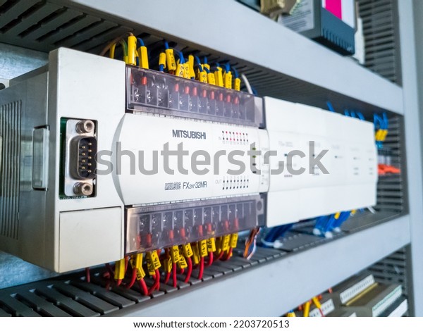 Mitsubishi Plc Modules Row Electrical Cabinet Stock Photo 2203720513 ... Mitsubishi Plc Modules Row Electrical Cabinet Stock Photo 2203720513 ...