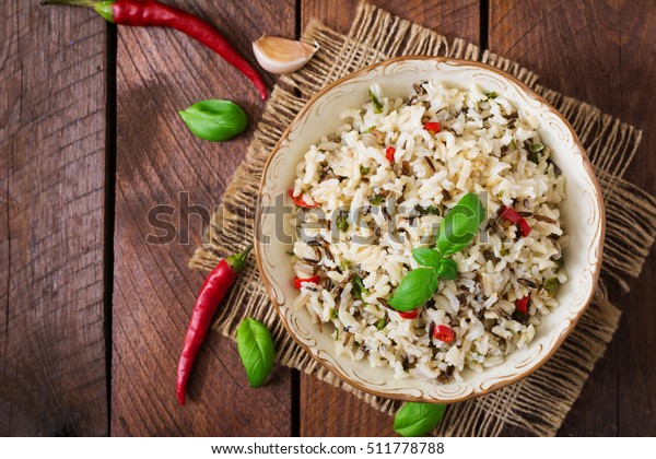 Mixed Boiled Rice Chilli Basil Dietary Stock Photo 511778788 | Shutterstock