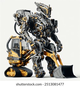 Robot Made Backhoe Loader Look Like AI-generated image 2520025635 ...