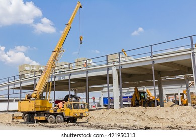 Mobile Crane Loading Cargo View On Stock Photo 421950313 | Shutterstock