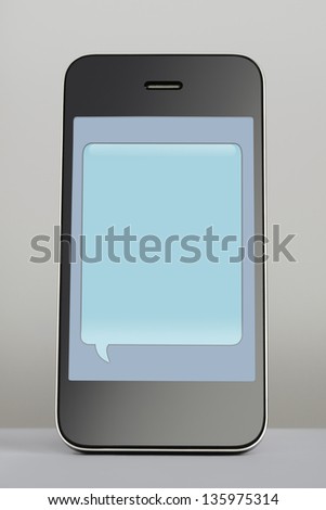 Mobile Phone Empty Text Message Speech Stock Photo (Edit Now) 135975314 ...