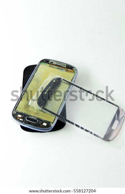 Mobile Phone Exploded View On White Stock Photo 558127204 | Shutterstock