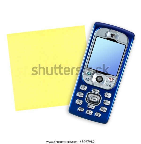 Mobile Phone Note Paper Isolated On Stock Photo 65997982 | Shutterstock