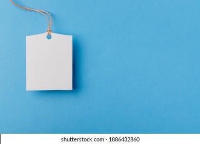 Mockup Empty White Rectangular Paper Tag Stock Photo 1886432860 ...