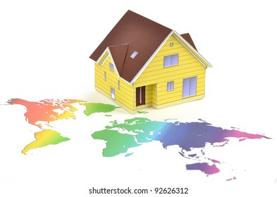 Model House World Map Stock Photo 92626312 | Shutterstock