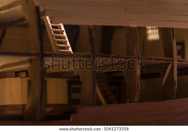 Model Sailing Ship Inside Stock Photo 1041273358 | Shutterstock