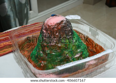 Model Volcano Science Fair Project School Stock Photo (Edit Now ...