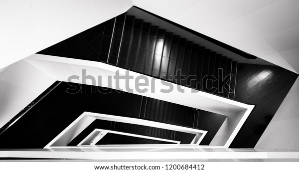 Modern Angular Staircase Stock Photo 1200684412 | Shutterstock