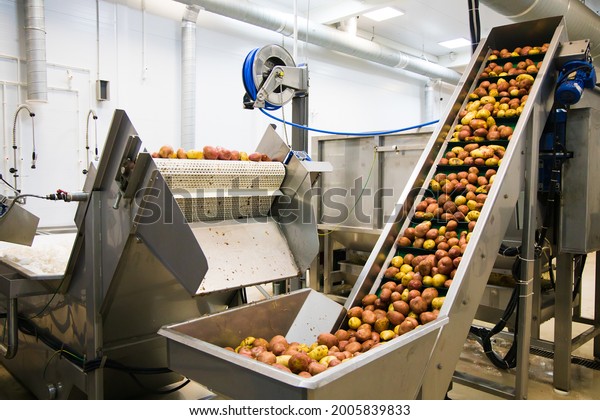 Modern Automated Production Sorting Processing Storage Stock Photo ...