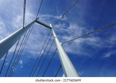 Modern Cablestayed Bridge View Below Stock Photo 2177603699 | Shutterstock