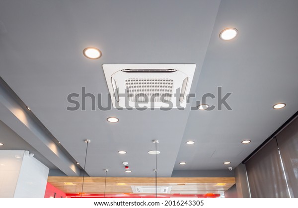 Modern Ceiling Mounted Cassette Type Air Stock Photo 2016243305 ...