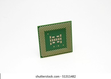 Modern Computer Cpu Chip White Background Stock Photo 51311482 ...