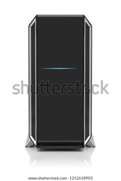 Modern Computer System Unit On White Stock Photo 1252618903 | Shutterstock