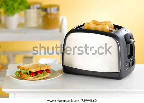 Modern Design Bread Toaster Kitchen Interior Stock Photo 73994860 ...