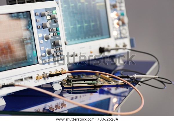 Modern Digital Measuring Instruments Multimetric Equipment Stock Photo ...
