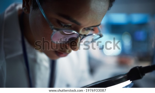 Modern Electronics Research Development Facility Black Stock Photo ...