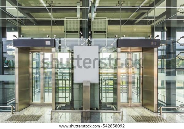 Modern Elevator Corridor Stock Photo (Edit Now) 542858092