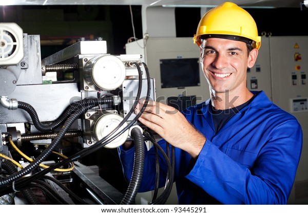 Modern Industrial Machine Operator Work Stock Photo (Edit Now) 93445291