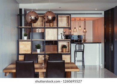 Modern Kitchen Dining Table Studio Interior Stock Photo 1260695527 ...