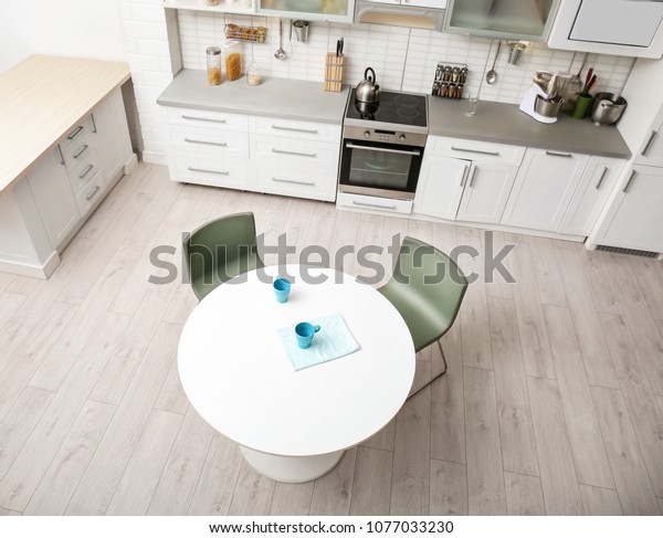 Modern Kitchen Interior Security Cctv Camera Stock Photo 1077033230 ...