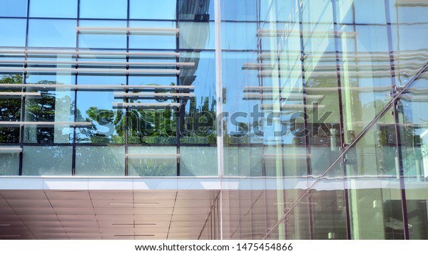 Modern Office Building Reflection Windows Building Stock Photo ...