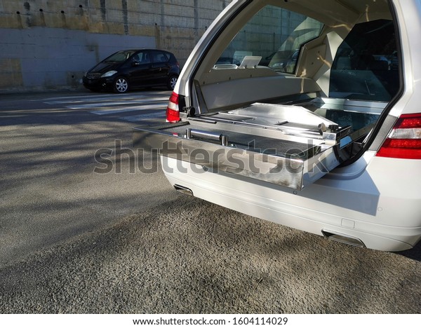 Modern Open Empty Hearse Stock Photo 1604114029 | Shutterstock