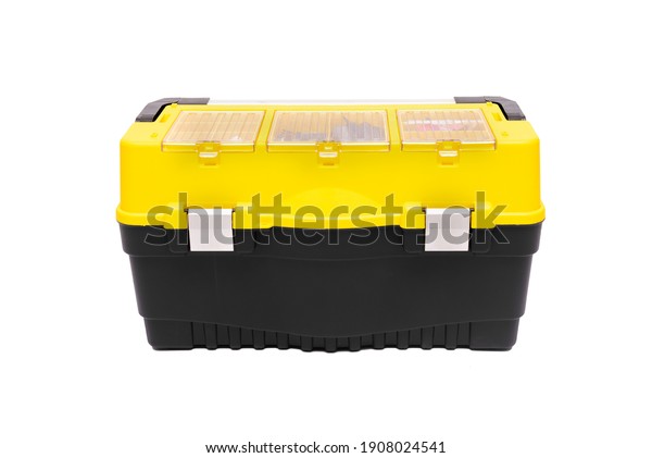 Modern Plastic Construction Tool Box Isolated Stock Photo 1908024541 ...