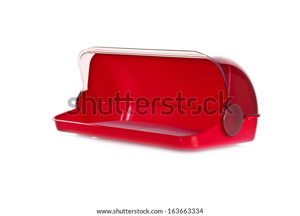 Modern Plastic Red Bread Box Isolated Stock Photo 163663334 | Shutterstock