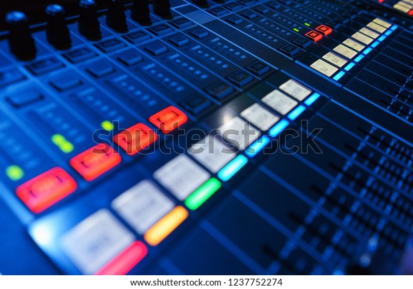 Modern Sound Mixing Console Sound Engineer Stock Photo 1237752274 ...