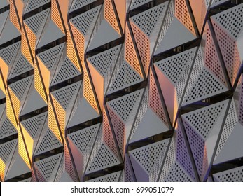 Modern Steel Cladding Angular Geometric Patterns Stock Photo 699051079 ...