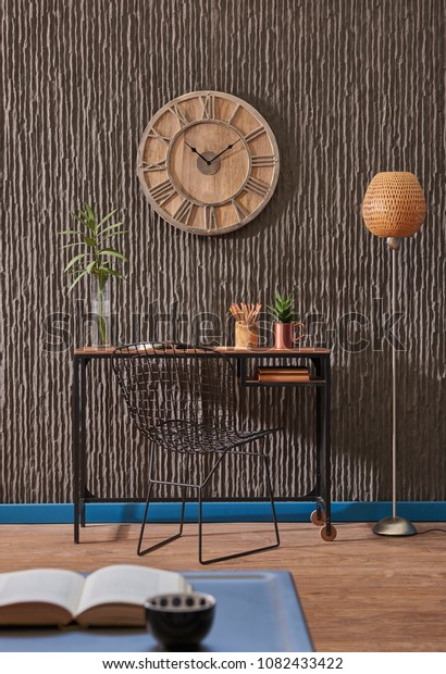 Modern Study Work Room Interior Concept Stock Photo 1082433422 ...