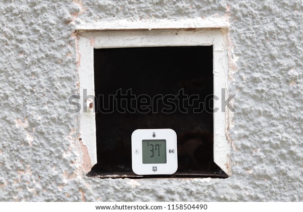 Modern technology create a digital temperature detector to measure the ...
