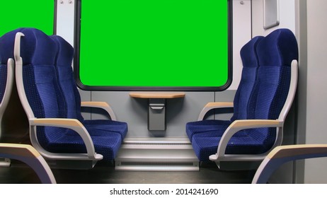Modern Train Interior Background Window Green Stock Photo 2014241690 ...