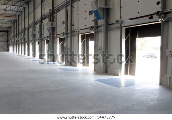 Modern Warehouse Loading Docks Stock Photo (Edit Now) 34475779