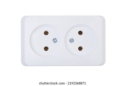 Modern White Plastic Electrical Socket Isolated Stock Photo 2192368871 ...