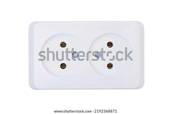 Modern White Plastic Electrical Socket Isolated Stock Photo 2192368871 ...