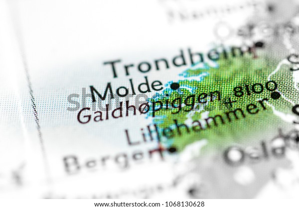 Molde Norway On Map Stock Photo 1068130628 | Shutterstock