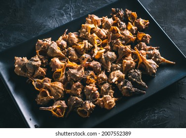 Mollusks Called Cooked Black Rectangular Plate Stock Photo 2007552389 ...