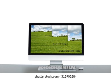 Monitor Display Comparison Resolutions Full Ultra Stock Photo 312903284 ...