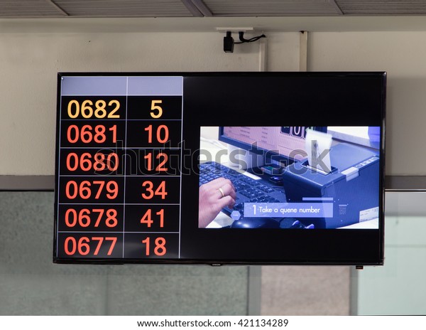 Monitor Instructions Numbers Queue Digital Information Stock Photo ...