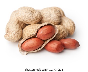 Monkey Nuts Pile Isolated On White Stock Photo 123734224 | Shutterstock