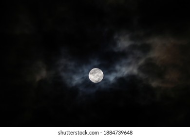 1,297 Full Moon Behind The Clouds At Night Images, Stock Photos ...