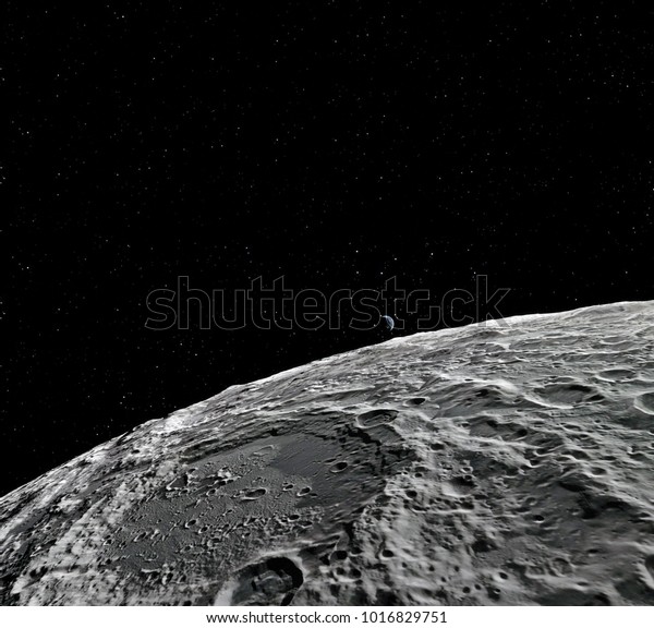 Moon Surface Realistic 3d Render Moon Stock Photo (Edit Now) 1016829751