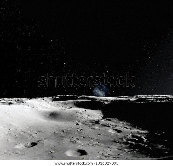 Moon Surface Realistic 3d Render Moon Stock Photo (Edit Now) 1016829895