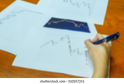 Motion Blur Graph Analysis Work Concept Stock Photo 310557251 ...