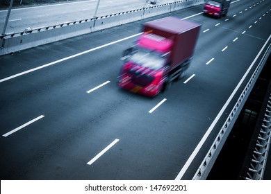 Motion Trucks On Freeway Stock Photo 147692201 | Shutterstock