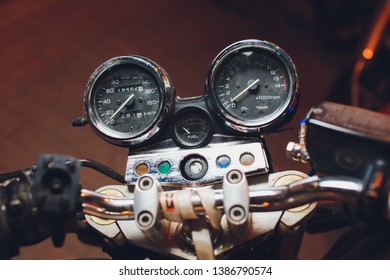 Motorcycle Control Panel Speedometer Dashboard Motorcycle Stock Photo ...